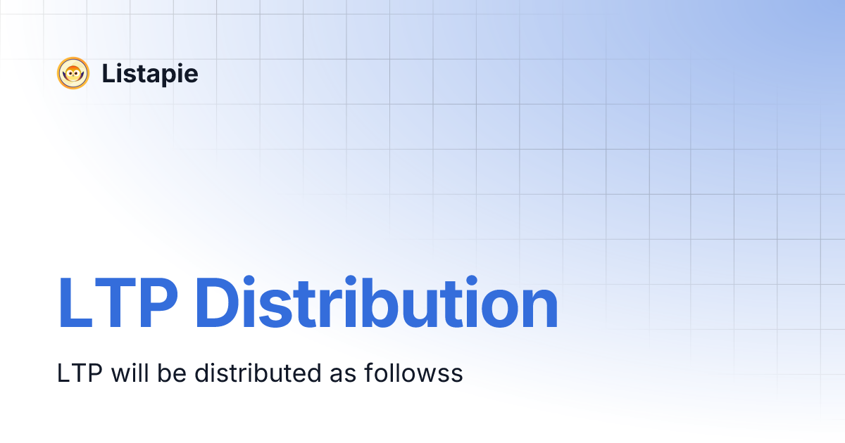 LTP Distribution | Listapie